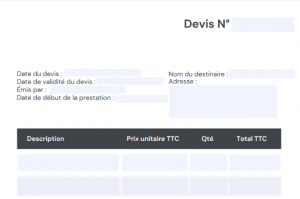 Téléchargez un exemple de devis auto entrepreneur sans TVA